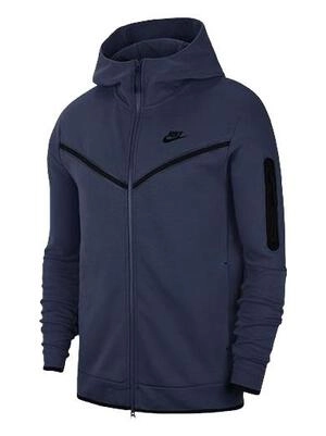 Nike Casual Sports Breathable Zipper Hooded Jacket - Blue