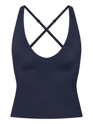 Nike X Skims Shine V-neck Tank Top - Navy