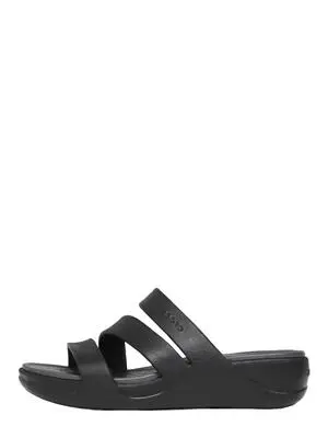 CROCS Crocs Boca Strappy Wedge Sandals Black
