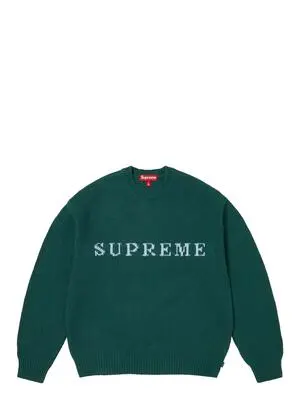 Supreme Contrast Logo Sweater - Pine