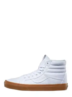 VANS Sk8-hi Reissue Canvas High Top Sneakers - White/gum