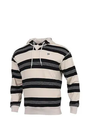 PUMA Downtown Striped Hoodie - Beige/black/white