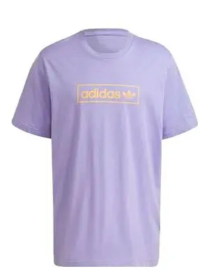 Adidas Originals Logo Printing Round Neck Short Sleeve Purple - Lavender