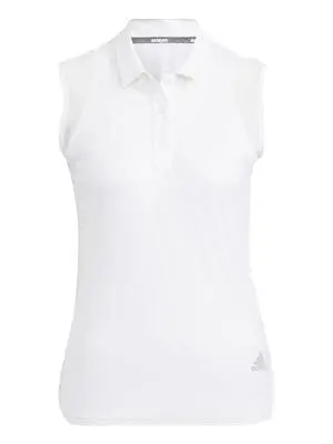 Adidas Heat.rdy Mesh Sleeveless Polo Shirt - White