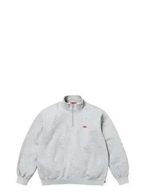 Supreme Ss26 Small Box Half Zip Pullover - Heather Grey