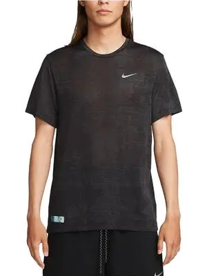 Nike Dri-fit Adv Run Division Techknit Short-sleeve Running Top - Black