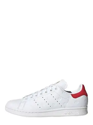 Adidas Stan Smith Allover Debossed Trefoils Low Top Sneakers - White