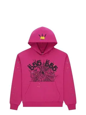 SP5DER Sp5der Angel Number Hoodie Pink