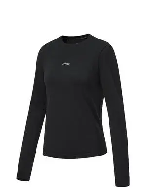 LI-NING Small Logo Long Sleeve Running T-shirt - Black