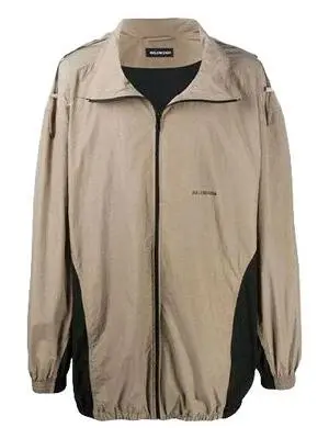 Balenciaga Oversized Zip-up Track Jacket - Neutrals