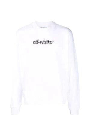 Off-White Logo Alphabet Print Round Neck Pullover - White