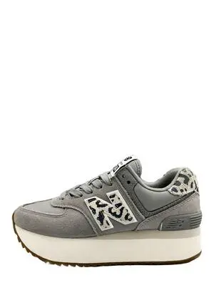 NEW BALANCE 574+ "grey Leopard" Sneakers - Grey/leopard