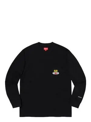 Supreme Fw19 Week 4 Cat L/s Pocket Tee Chest Kitten Long Sleeves - Black
