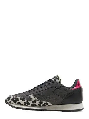 REEBOK Classic Leather Mu Cheetah Print Sneakers - Black