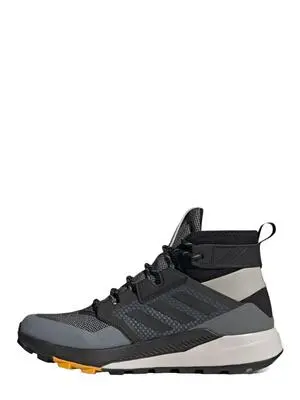 Adidas Trailmaker Mid Gtx Mid-top Hiking Sneakers - Metal Grey/core Black/active Gold