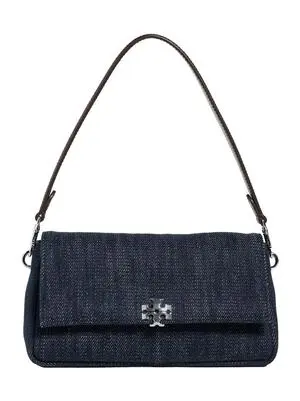 Tory Burch Charlie Denim Shoulder Bag - Midnight