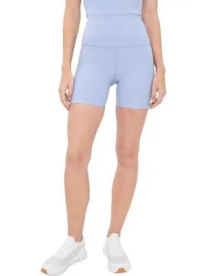 Beyond Yoga Spacedye Keep Pace Biker Shorts - Pastel Periwinkle Heather