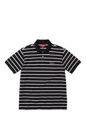 Supreme Ss26 Washed Stripe Polo - Black