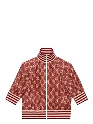 Gucci Gg Monogram Track Jacket - Pinkred