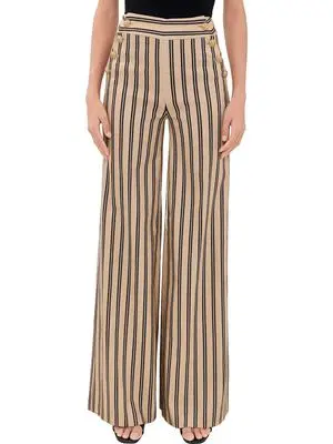 Alice + Olivia Narin High Rise Ultra Wide Leg Trousers - Beach Day Stripe Sm