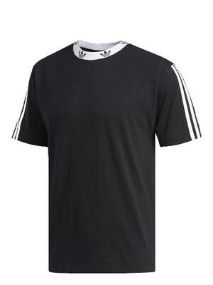 Adidas Trefoil Ribbed Tee White - Black