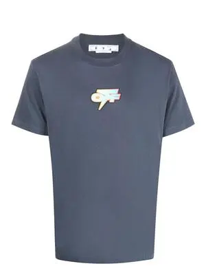 Off-White Ss22 Gradient Logo Printing Round Neck Short Sleeve Ordinary Version Gray T-shirt - Outerspace