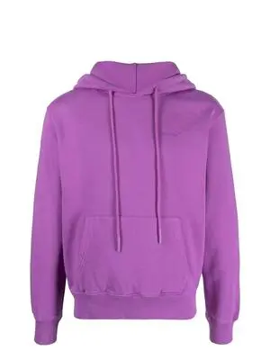Off-White Logo-print Cotton Hoodie - Orchid