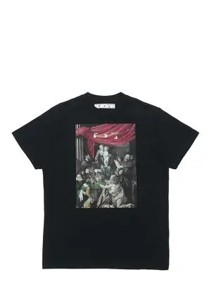 Off-White Caravaggio Painting Arrows Short Sleeve Tee - Black