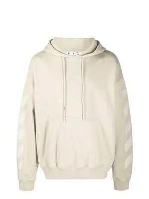 Off-White Logo Rubber Arrow Pullover Hoodie - Abbey Stone