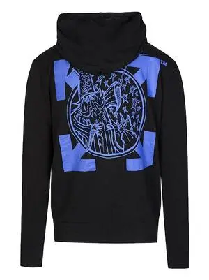 Off-White Printed Hooded Jacket - Black