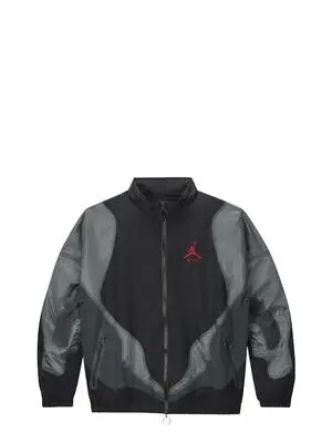 JORDAN X Off-white Woven Zip Up Jacket - Black