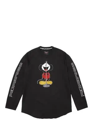 Supreme X Number Ine X Mickey Mouse Raglan Long-sleeve T-shirt - Black