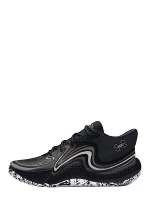 Under Armour Spawn 6 Mid Sneakers - Black/distant Grey/mod Grey