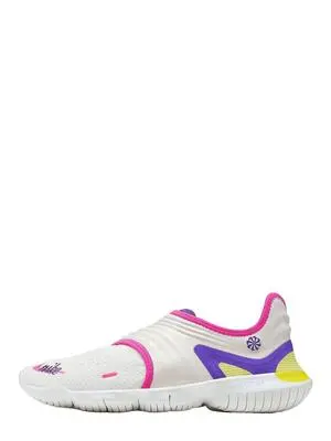 Nike Free Rn Flyknit 3.0 Athletic Sneakers - White/pink