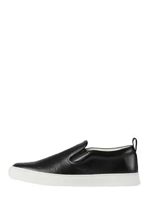 Gucci Gg Embossed Slip-on Sneakers - Black/black/white