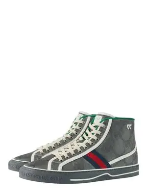 Gucci High Top Sneakers - Dark Grey/blue/red