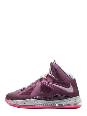 Nike Nike LeBron 10+ Sport Pack 'Crown Jewel' Athletic Sneakers Wine Red/wolf Grey/fiery Red
