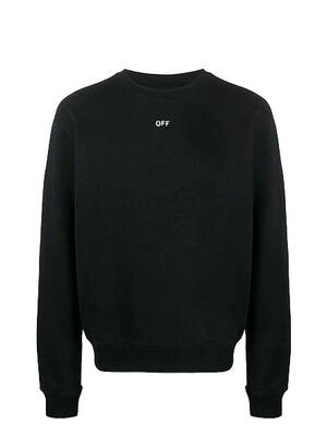 Off-White Fw20 Stencil Arrows Crew Neck Sweater - Black