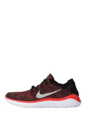Nike Free Rn Flyknit 2018 Athletic Sneakers - Bright Crimson/white-black
