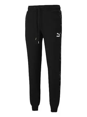 PUMA Nuluxe Aop Track Pants 'black - Black/white
