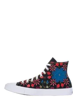 CONVERSE Chuck Taylor All Star High Floral Otomi Print Lace-up Sneakers - Black