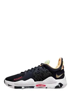 Nike Pg 5 Basketball Sneakers - Dark Blue/yellow/green