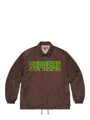 Supreme Spellout Coaches Jacket - Brown