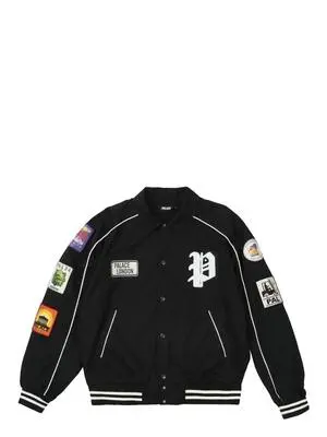 PALACE Patches Cotton Bomber Jacket - Black