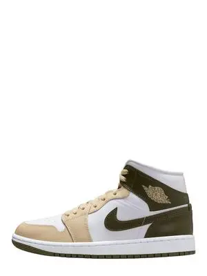 JORDAN Air Jordan 1 Mid "Military Drab" White/rattan/medium Olive