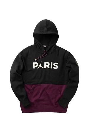 JORDAN Paris Saint-germain Fleece Pullover Hoodie - Black
