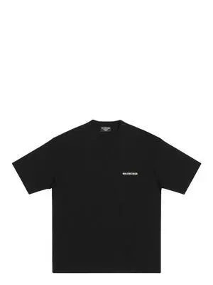 Balenciaga Logo T-shirt Medium Fit - Black