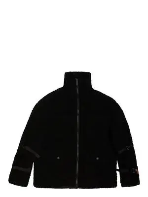 Heron Preston Fleece Zip-up Jacket - Black
