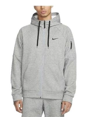 Nike Therma-fit Full-zip Fitness Hoodie - Grey