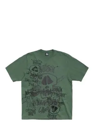 StÜssy Skulls T-shirt Pigment Dyed - Pine